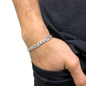 שרשרת כסף לגבר - דגם חוליות עבות