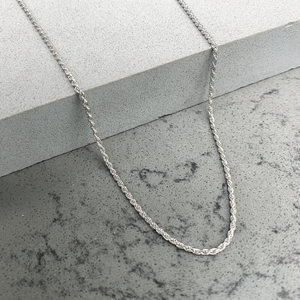 צמיד חוליות כסופות צפופות לגבר דגם גורמט דק