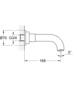 פיית מילוי דגם 13139000 אטריו ATRIO גימור כרום מבית גרואה GROHE