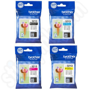 סט 4 ראשי דיו מקוריים ברדר LC3213 BROTHER - Brother - דיו טונר למדפסת