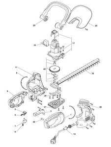 מגזמת חשמלית סטיגה SHT500 - מפרט חלקים