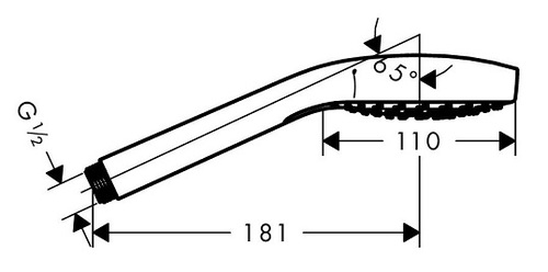 מזלף יד למקלחת 3 מצבים דגם 26803400 hansgrohe - - מזלף יד למקלחת