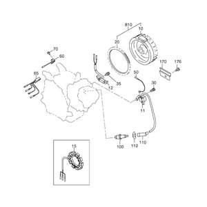 מנוע EX27 ציר 25.4 מ"מ - מפרט חלקים