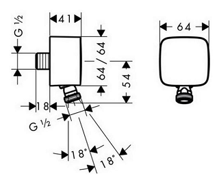 HANSGROHE נקודת מים דגם 27414000 - - נקודות מים למקלחת
