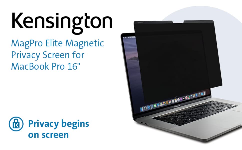 מגן פרטיות Kensington MP16 MacBook Pro Magnetic Privacy Screen for 16 ...