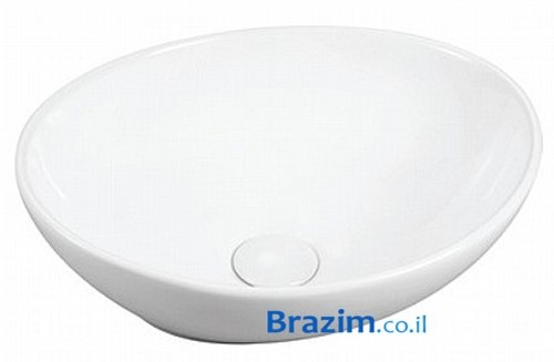 כיור מונח חרס KAG 550204 - לבן מט KAG Brazim.co.il