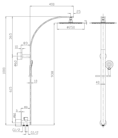 מוט פינוק C7905-MG סילבר מטאל
