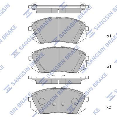 סט רפידות בלם Hi-Q SP1848 - - רפידות בלם