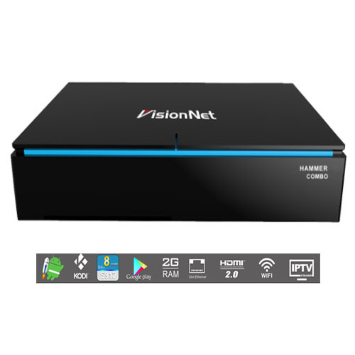 מקלט לווין ואנדרואיד VisionNet HAMMER 8K 2GB RAM + 8GB ROM - זמין במלאי | ציוד תקשורת לוויני ...