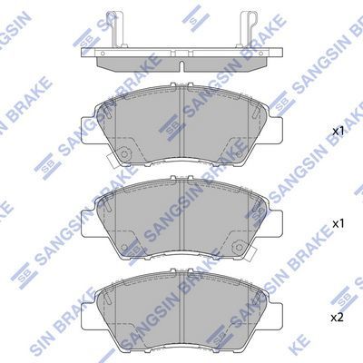 סט רפידות בלם Hi-Q SP1463 - - רפידות בלם