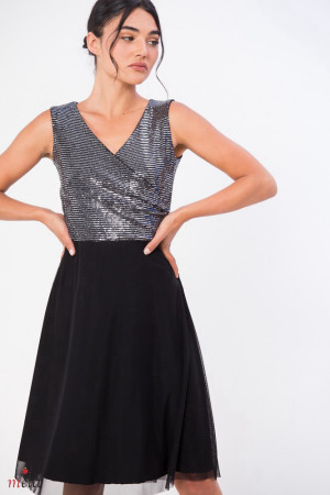 אוברול סנדרה מעטפת שחור מנצנץ - אוברולים