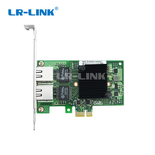 LREC9222HT Intel I350 Chipset PCIe x1 Dual Port Network Interface Card ...