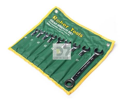 סט 9 מפתחות רינג רצ'ט-פתוח 10-19 מ"מ ROHER-PRO - ROHER-PRO - מפתחות