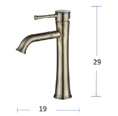 ברז רחצה ענתיק לכיור מונח שחור מט - סחר אספקות