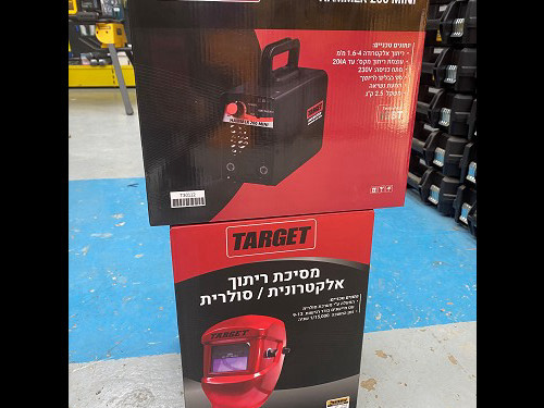רתכת אלקטרונית INVERTER HAMMER 200 MINI כולל מסיכה TARGET T30112