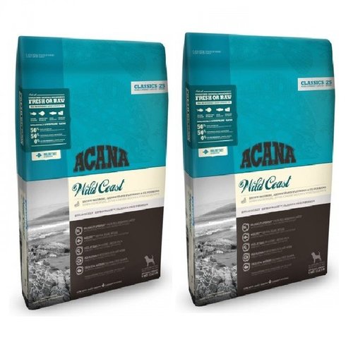 שני שקי אקאנה קלאסיק דגים לכלב 14.5 ק"ג Acana classic wild coast - ACANA - מזון לכלבים
