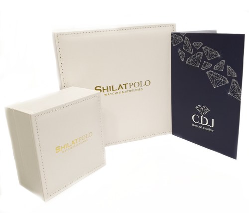 עגילי זהב יהלומים פס שיבוץ ER-E091 CHA - עגילי יהלומים