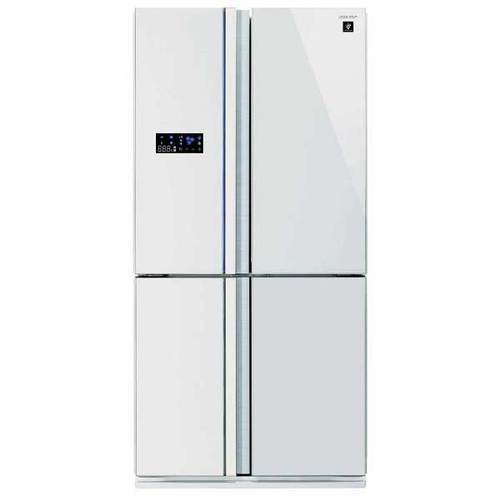 מקרר 4 דלתות 615 ליטר Sharp SJ-R8802 זכוכית לבנה שארפ - הזמינו במחיר משתלם - חשמל אונליין