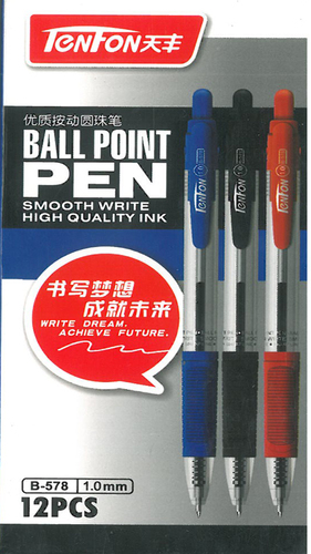 מארז עט לחצן כדורי שחור TENFON - עט לכתוב - חומרי יצירה, ציוד לגני ...