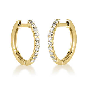 עגילי יהלומים מעוצבים 0.55ct זהב 14K - עגילי יהלומים