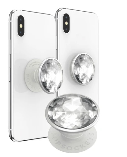 Popsocket דגם Sparkle Disco Crystal Silver - - PopSockets