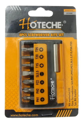 סט 8 ביטים HOTECHE - Hoteche - ביטים ומקדחים