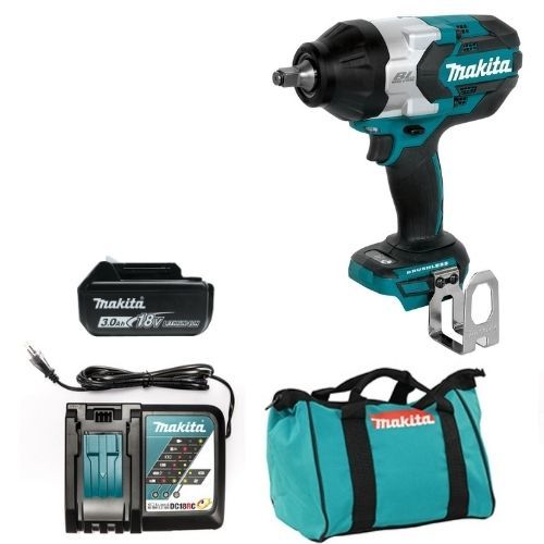 מפתח בוקסות מקיטה DTW1002 + סוללה 3.0AH + מטען + תיק Makita