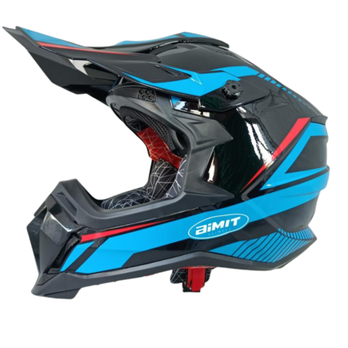 קסדת שטח AIMIT דגם BLADE כחול/שחור - קסדות שטח