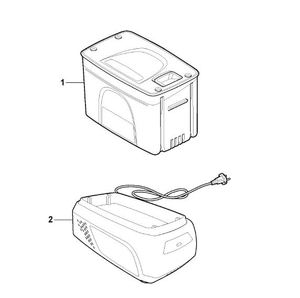 מפוח נטען SAB 100 AE - מפרט חלקים