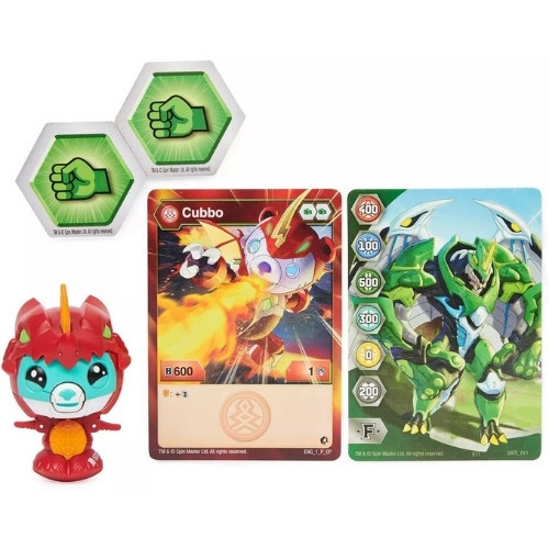 בקוגן CUBBO דמות 5 ס"מ משתנה לצורת לחימה עם כובע נשלף וקלפי אספנות ...