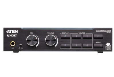מתג מטריקס מצגת 2X4 עם קנה מידה DSP ו- HDBaseT-Lite ברזולוציה 4K עד 70 ...