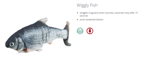 דג בד מתפתל - wiggly fish טריקסי Trixie - - ציוד לחתול