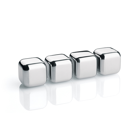 סט 4 קוביות קרח STEEL cooling cubes
