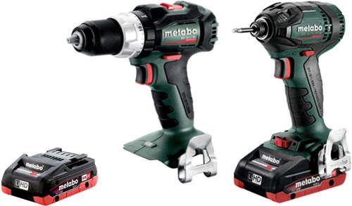 סט מברגה 18V ואימפקט 18V כולל שתי סוללה 4AH ומטען Metabo - METABO ...