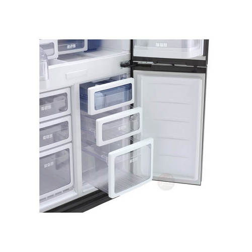 מקרר 4 דלתות 610 ליטר דגם SJR8911 SHARP בצבע זכוכית שחורה שארפ - SHARP - מקררים 4 ו-5 דלתות