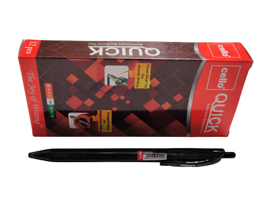 עט לחצן CELLO QUICK שחור - 12 יח' - עטים