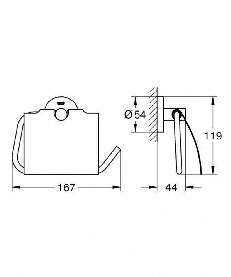 מאחז לנייר טואלט עם כיסוי 40367A01 גרואה GROHE