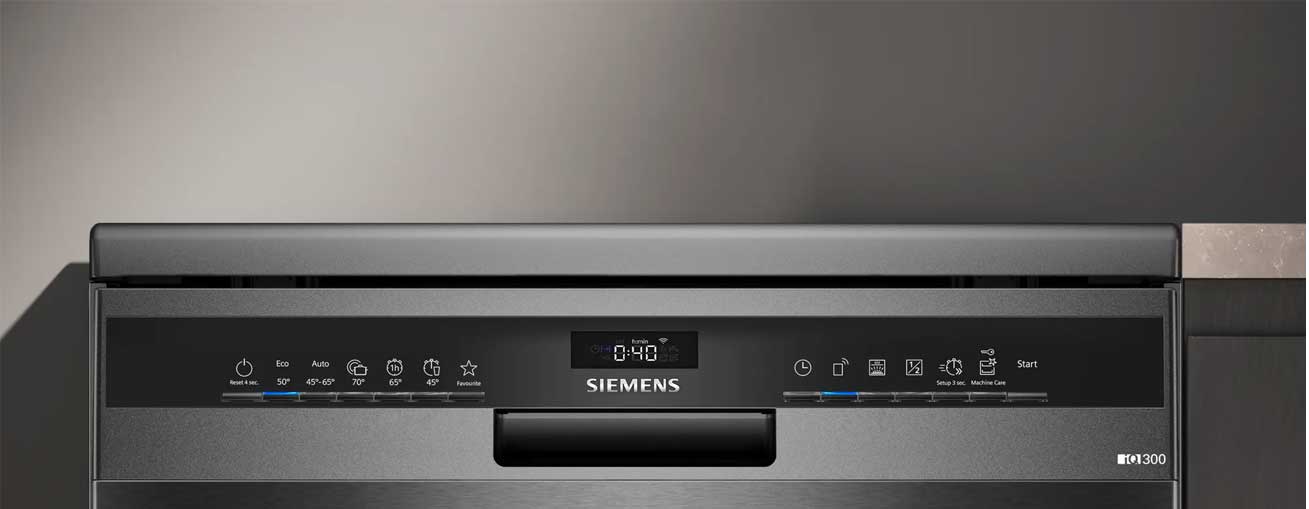 מדיח כלים רחב Siemens סימנס דגם SN23EC03ME נירו' מושחרת | החשמל לצרכן