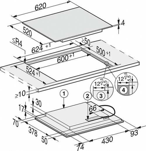 כיריים אינדוקציה מבית MIELE מילה דגם KM7564FL - Miele - כיריים