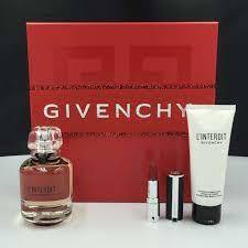 מארז לאישה גיבנצ'י GIVENCHY L'INTERDIT SET 80 ML EDP+LIPSTICK+BODY ...