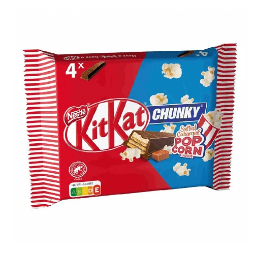 קיטקט צ'נקי רביעייה בטעם פופקורן - Popcorn flavoured kit kat treat