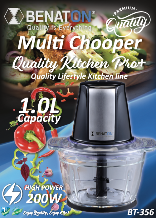 קוצץ מזון חשמלי BENATON BT-356 - Benaton - מעבדי מזון ובלנדרים