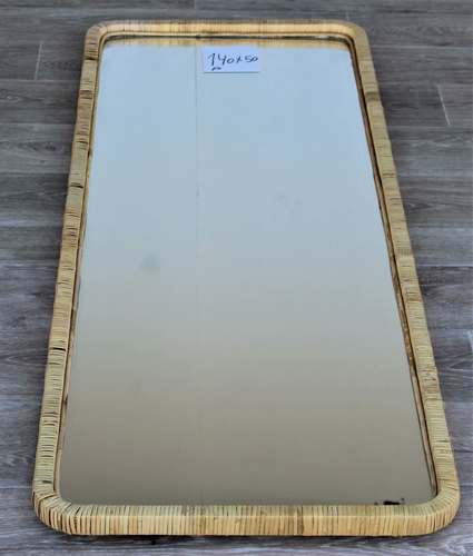 מראה מלבן עץ ורטאן 50*140 ס"מ סטייל דיזיין - Style Design - מראות -מלבנית