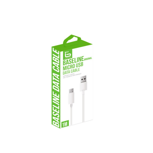 כבל סינכרון וטעינה BASELINE MICRO-USB 1M - - כבלים ומתאמים