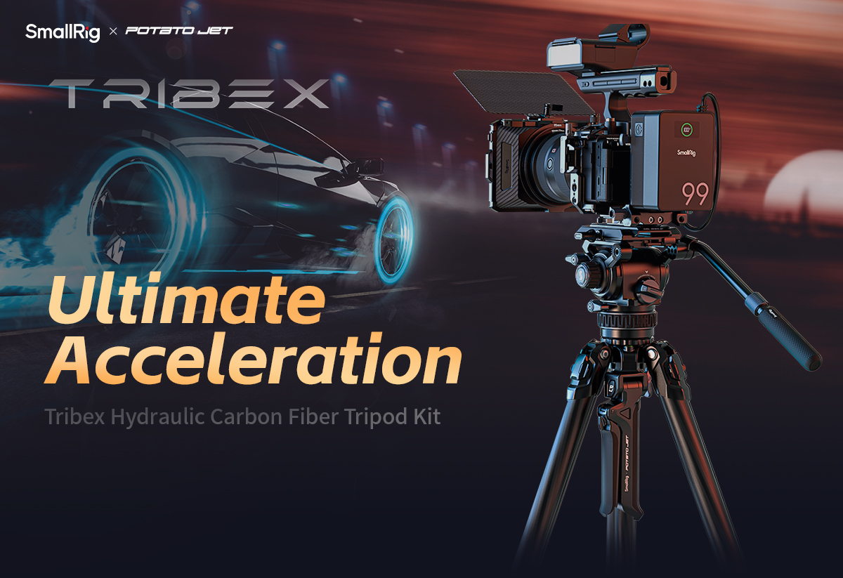 SmallRig 4259 x Potato Jet Tribex Hydraulic Carbon Fiber Tripod Kit ...