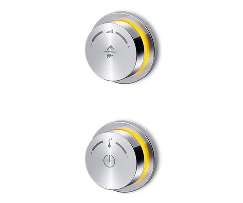 מערכת קיר אלקטרונית למקלחת או לאמבטיה סדרת חמתטק HAMATECH כרום - חמת