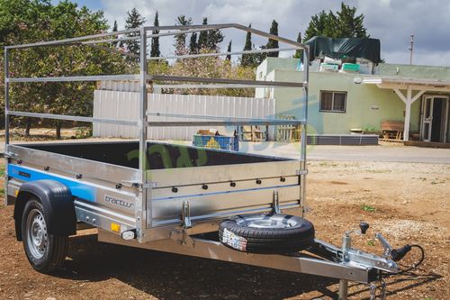 נגרר פתוח 2.2X1.4 למשקל 750 ק"ג עם כלוב פתוח הכנה לבריזנט FARO TRAILERS ...