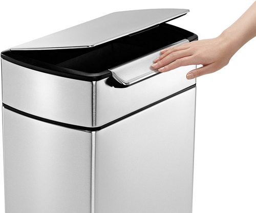 פח טאץ מלבני 40 ליטר - SimpleHuman מוברש K32 - הזמינו אונליין Bath Plus