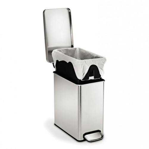 פח מלבני 10 ליטר - SimpleHuman מוברש - הזמינו אונליין Bath Plus