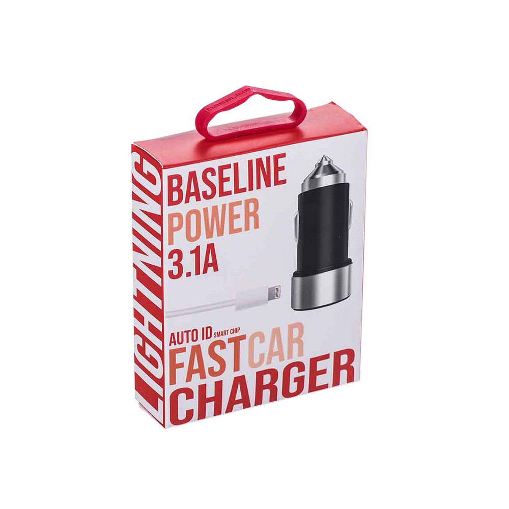 מטען רכב מהיר במיוחד 3.1 אמפר Baseline Car Charger לאייפון • זה להיט